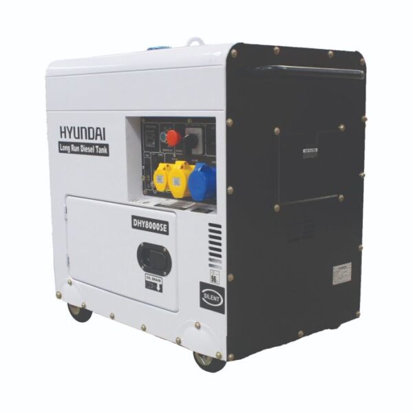 Hyundai DHY8000SELR 6.0kW/7.5kVA 110V / 230V Long Run Diesel Generator ...